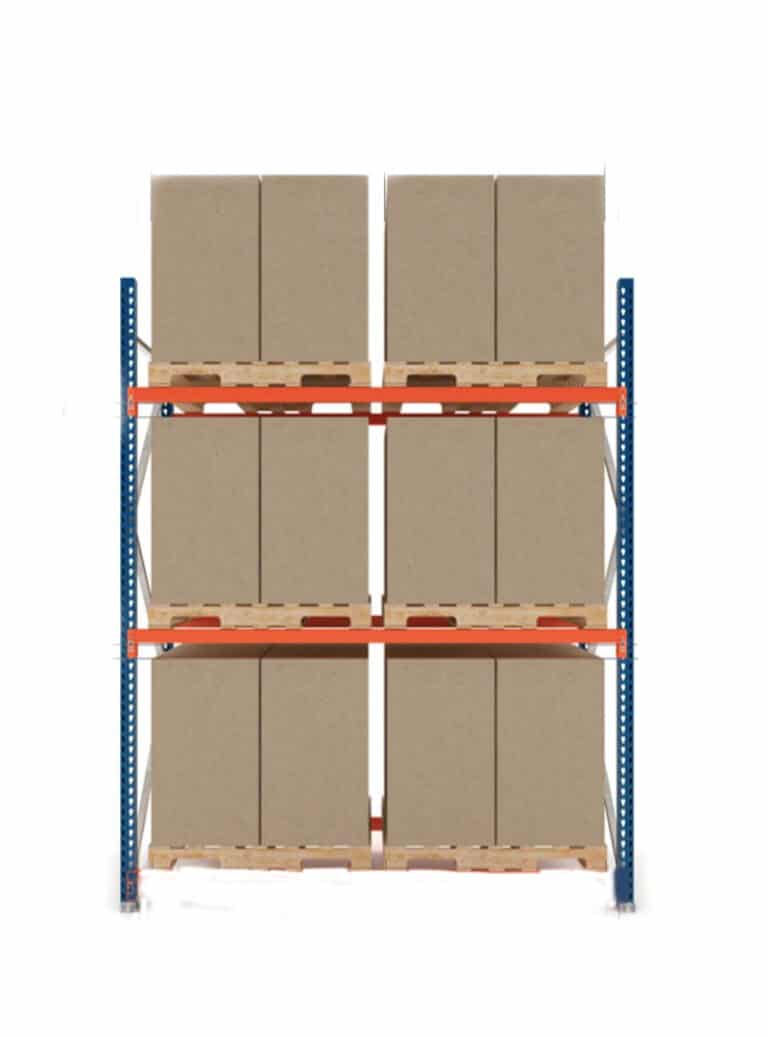 Rack Industrial Metálico 3,9m A x 2,4m L x 1m P 1.000kg/nivel - Nibec